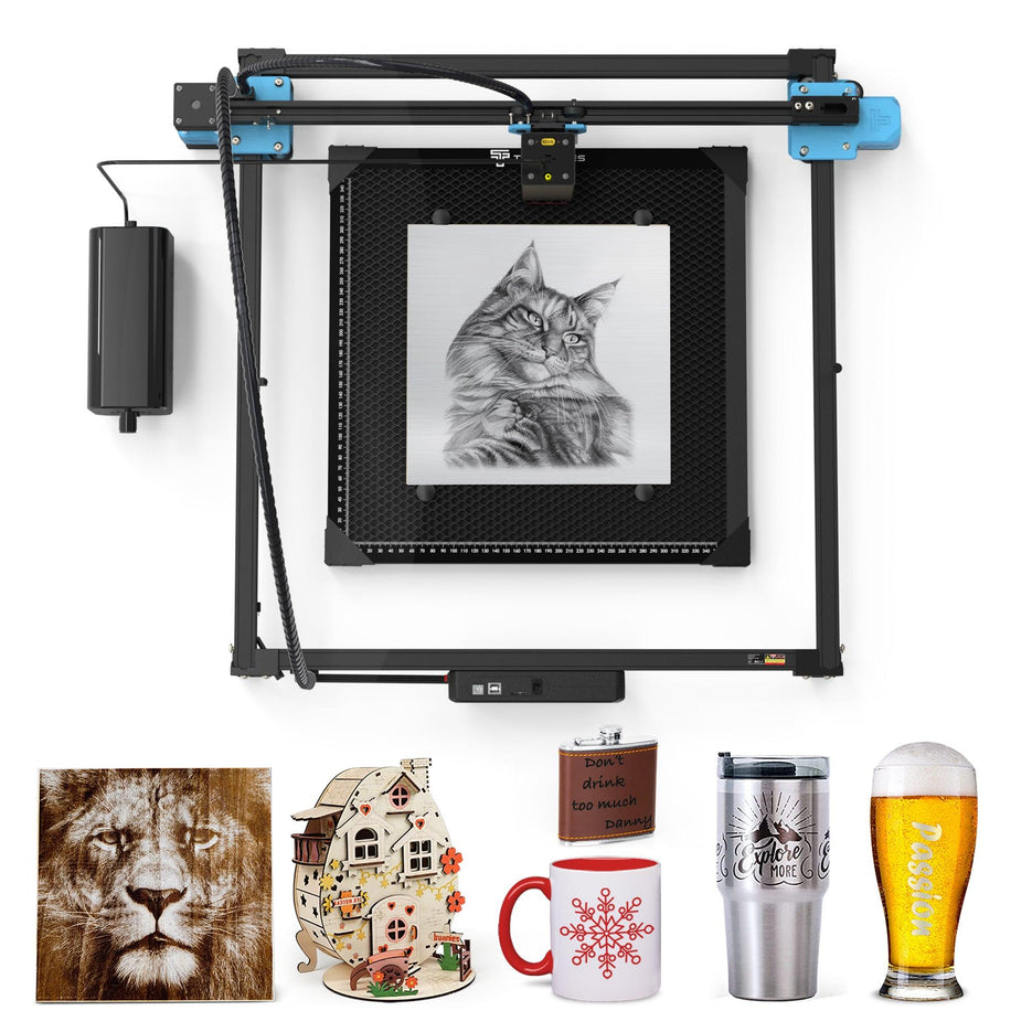 Two Trees TTS-55 Laser engraver review with assembling instructions an ...